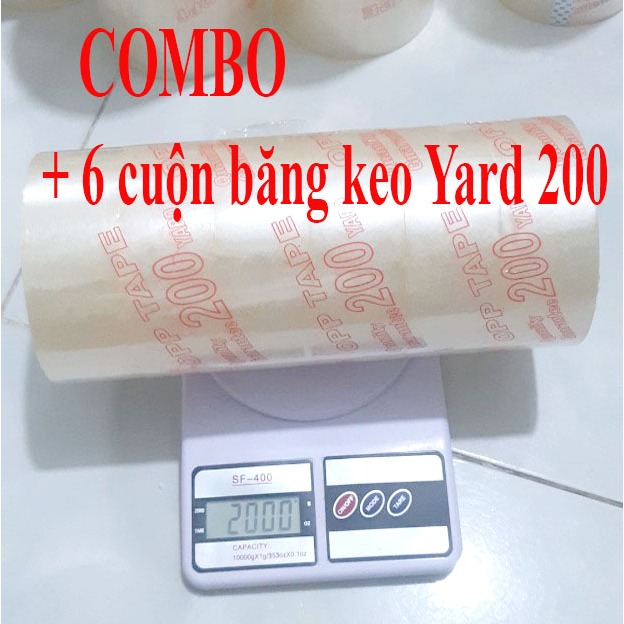 COMBO 6 cuộn băng keo trong Yard 200 ( 6 cuộn 2kg ) | Shopee Việt Nam