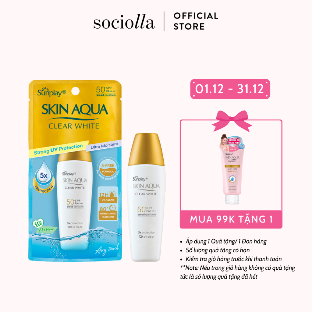 Sữa Chống Nắng Dưỡng Da Trắng Mịn Sunplay Skin Aqua Clear White | Shopee Việt Nam