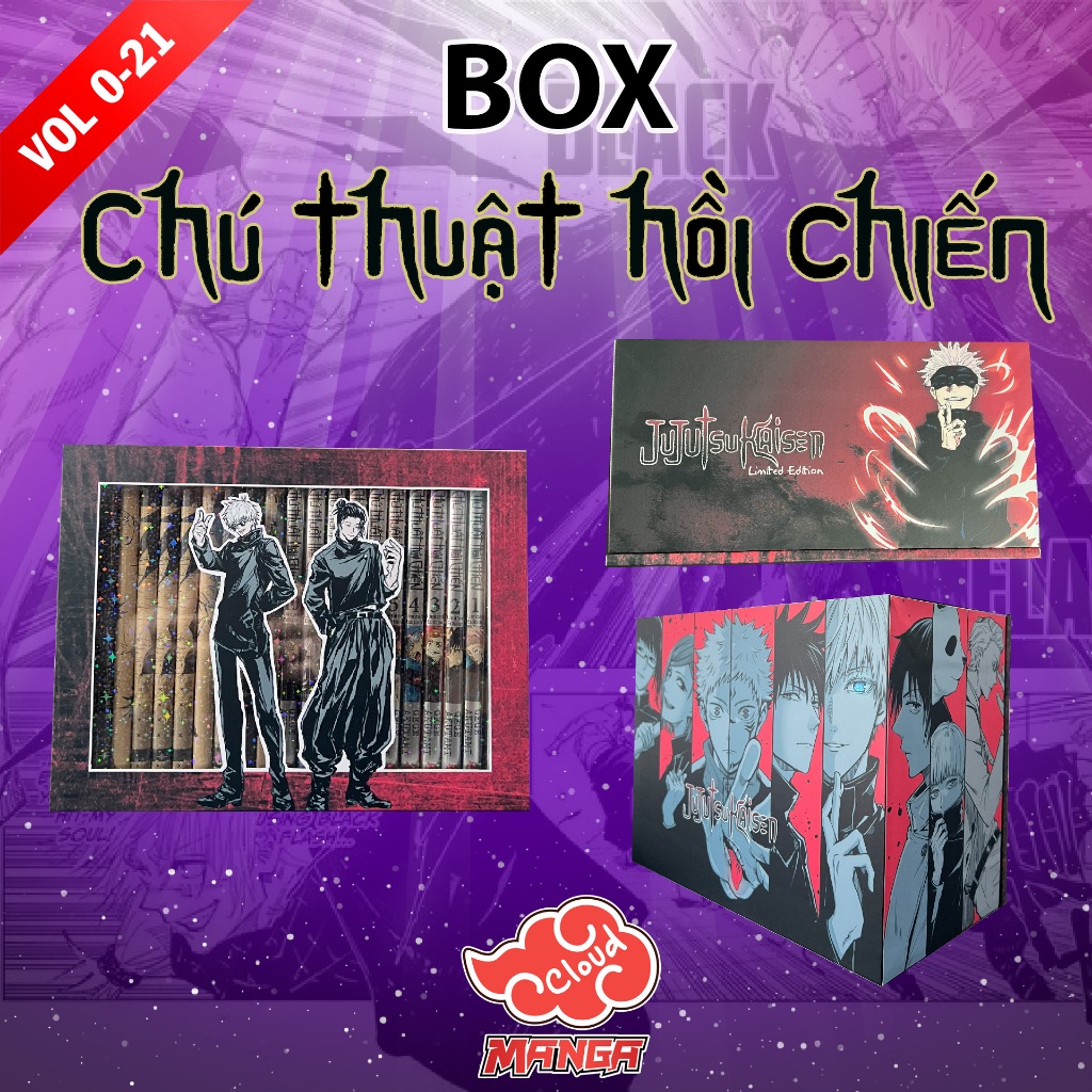 Box Chú thuật hồi chiến [KHÔNG KÈM TRUYỆN] để bảo quản truyện bản ...