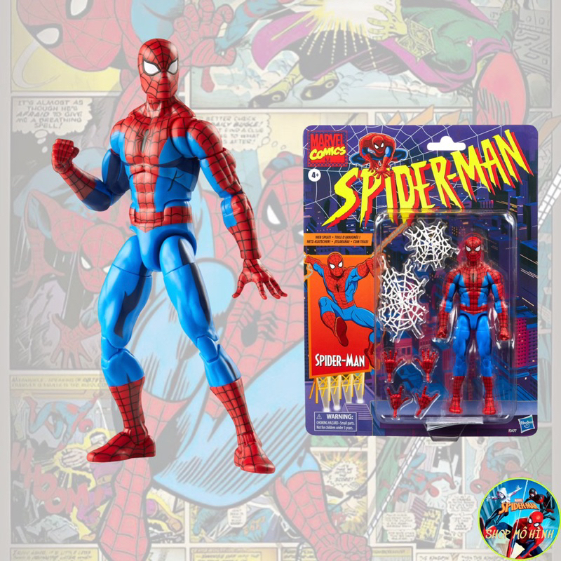Mô Hình Spider Man Retro Blue Spiderman Marvel Legends Hasbro BL ...