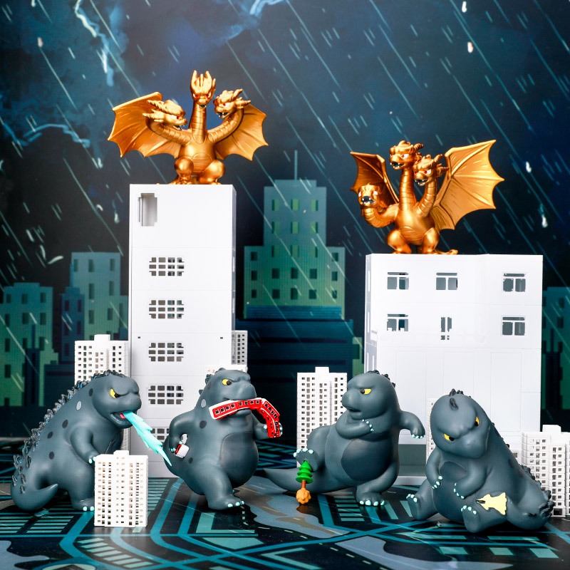Mô hình Bộ 12 Fat Godzilla Ghidorah Mập Chibi dễ thương | Shopee Việt Nam