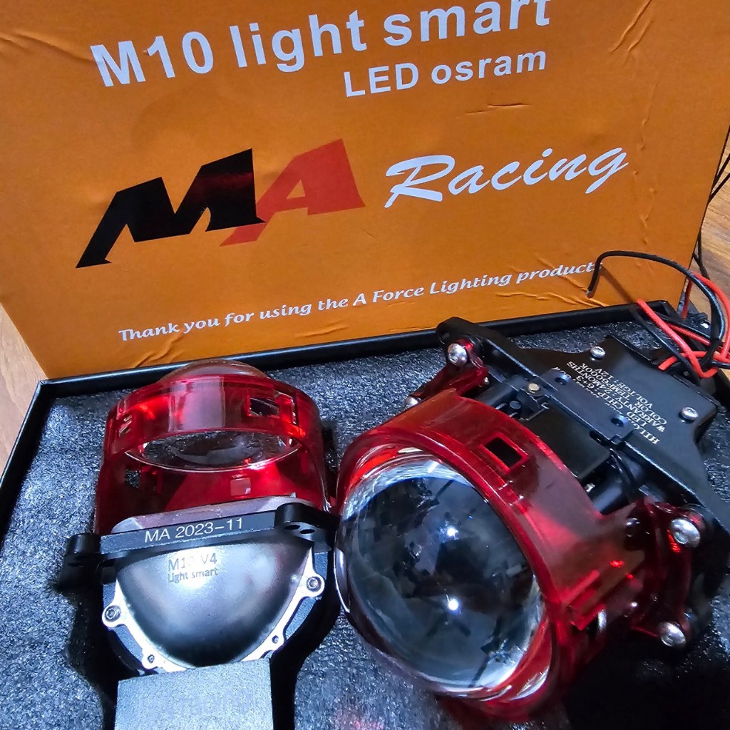 [ Tặng mắt quỷ] Bi cầu 3.0 M10 Light V4 Led OSRAM sáng nhất MA Racing ...