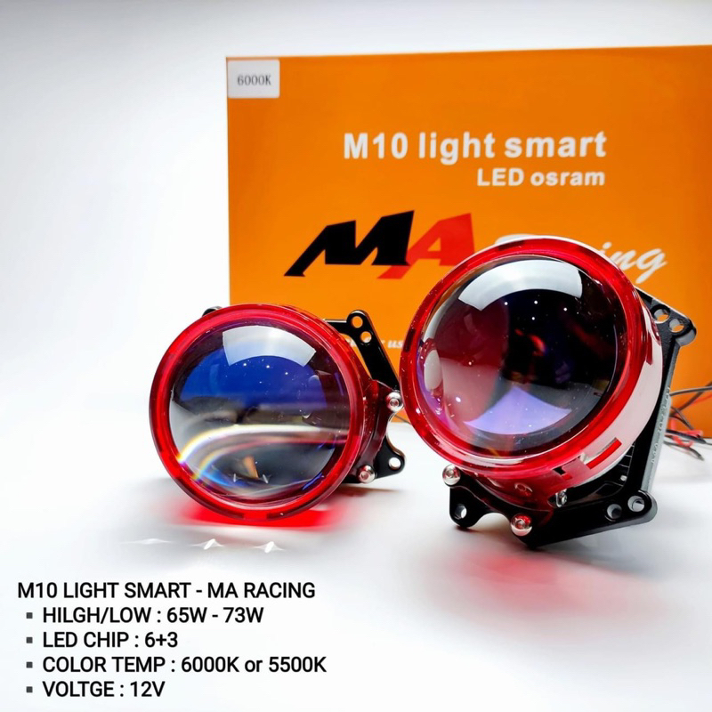 Đèn Pha Led Bi Cầu M10 V4S Light Smart Ma Racing 65W Siêu Sáng Gắn Xe ...