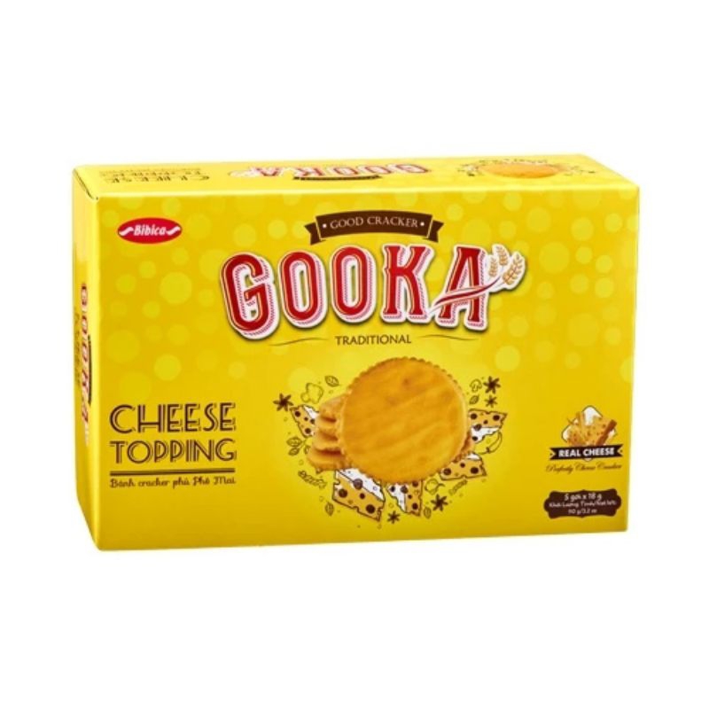 [DATE MỚI] Bánh Gooka Cracker phủ phô mai (5gói x 18g) 90 gam | Shopee ...