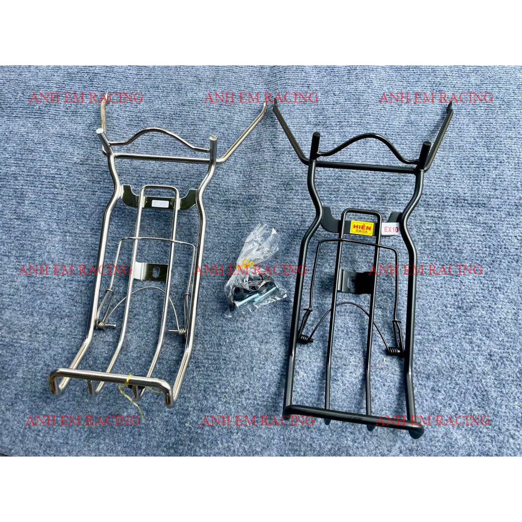 Baga giữa xe exciter 2010 gác baga trước treo đồ ex10 đời đầu 10 ly inox đen tĩnh điện titan 7 ...