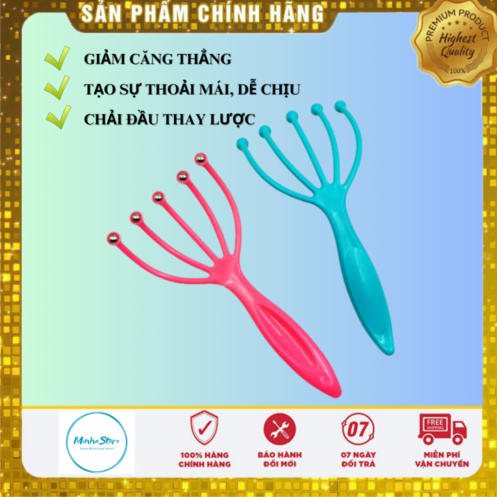 Cây Matxa Đầu Lăn Bóng 5 Móng Vuốt Giúp Thư Giãn- Matxa Da Mặt, Huyệt ...