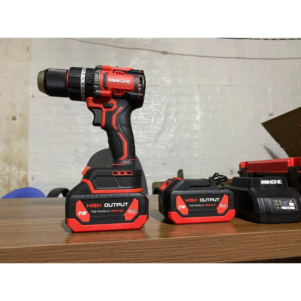 Máy khoan pin MINGHE động cơ không chổi than, Khoan đầu kẹp 10mm chân ...