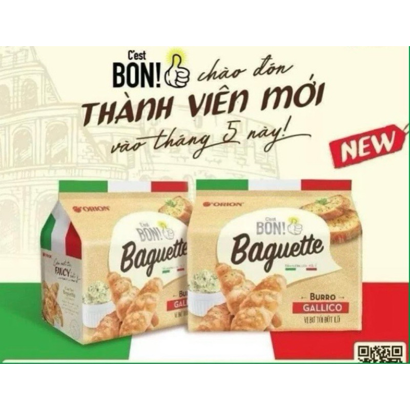 Bánh mì nướng giòn đút lò vị bơ tỏi C'est Bon Orion gói 108g (3 gói x 36g) giá rẻ | Shopee Việt Nam