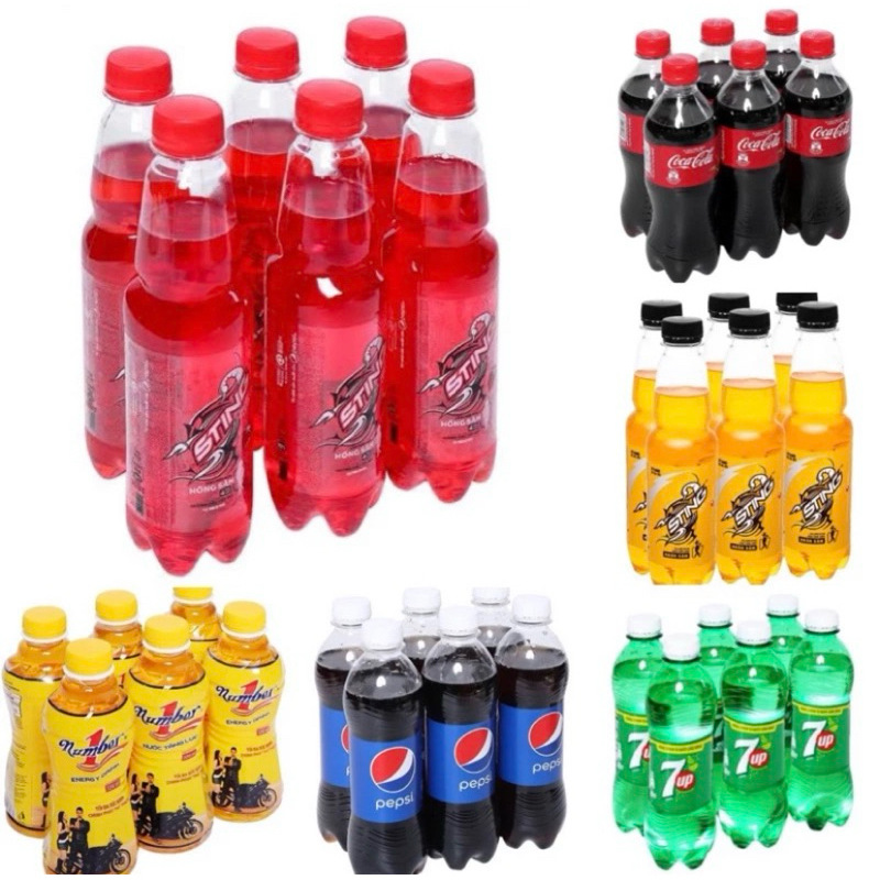 Lốc 6 Chai Sting ,Pepsi ,CoCa , 7up, number one ,247,Olong | Shopee ...