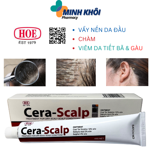 Kem bôi Vẩy nến Cera Scalp 40g cải thiện Chàm, V.i.ê.m da tiết bã, Gàu ...
