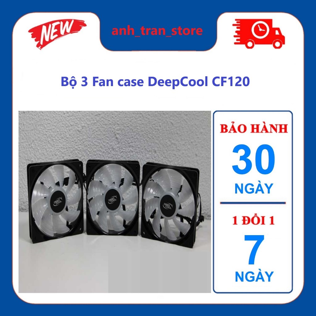 Bộ Fan 3 Quạt máy tính DEEPCOOL CF120 - FAN RGB (CF120) | Shopee Việt Nam