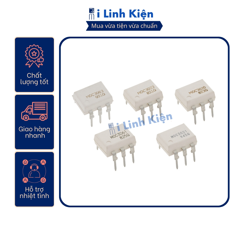 Ic quang MOC3020 MOC3021 MOC3023 MOC3041 MOC3043 MOC3061 MOC3063 DIP-6 ...