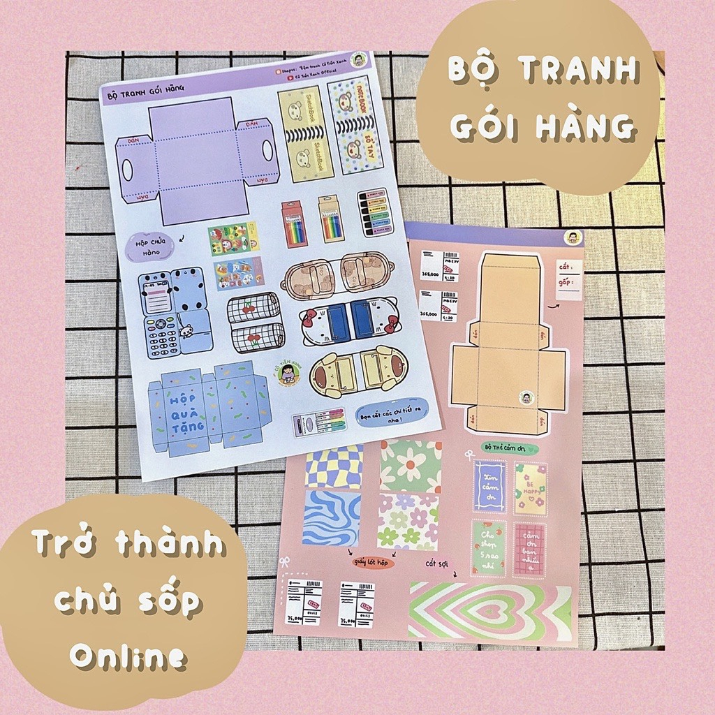 Bộ Tranh Đồ Chơi Giấy Cô Tiên Xanh Gói Card | Shopee Việt Nam