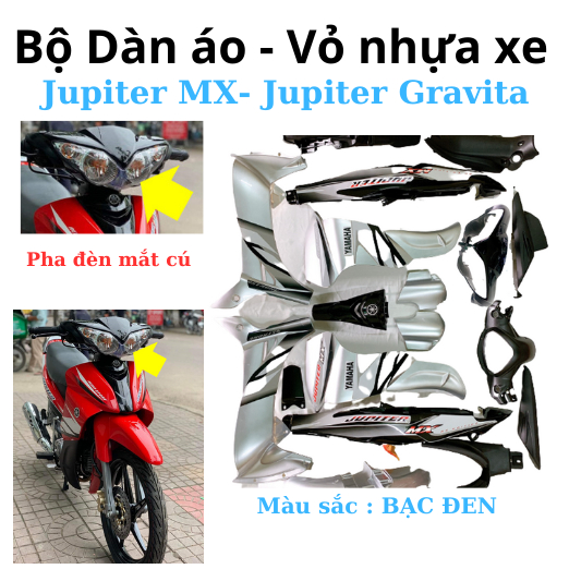 Dàn áo xe Jupiter MX Mắt Cú ( Tặng Tem ) - Vỏ nhựa xe Jupiter Gravita ...