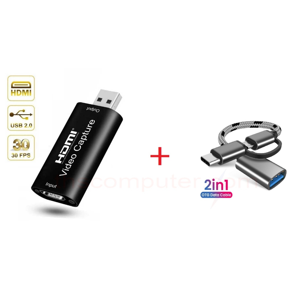 HDMI Video Capture Card kèm cáp chuyển đổi USB sang micro USB, USB Type ...