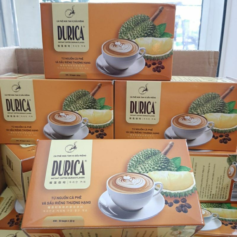 Cà phê hòa tan sầu riêng Durica hộp giấy 10 gói | Shopee Việt Nam