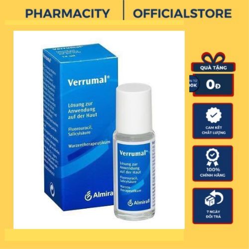Verrumal solution 13ml thổi bay Sùi Mào Gà vùng lưỡi và vùng kín, Mụn ...