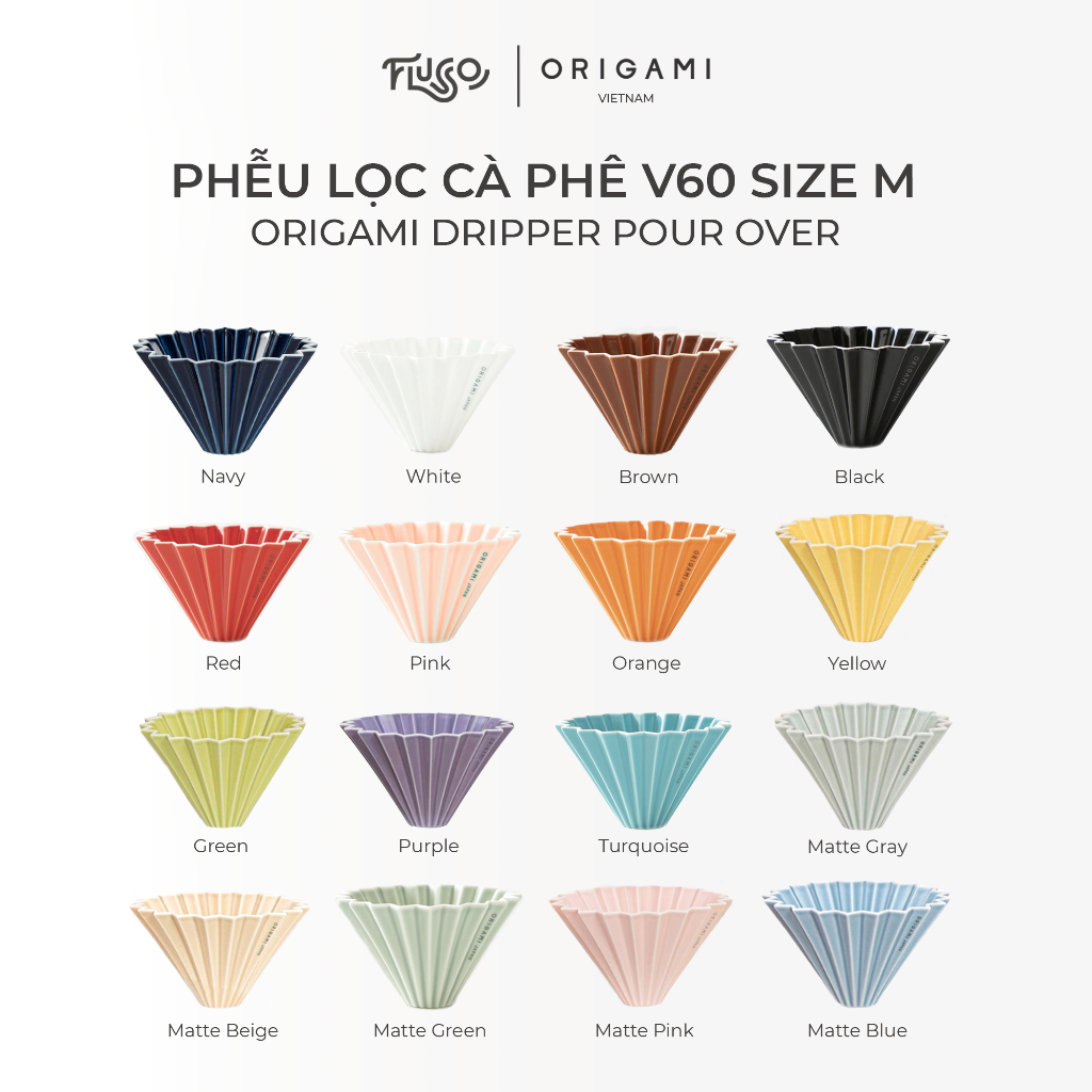 [ORIGAMI JAPAN] Phễu Sứ ORIGAMI Size M - Phễu Lọc Cà Phê V60 Pour over ...