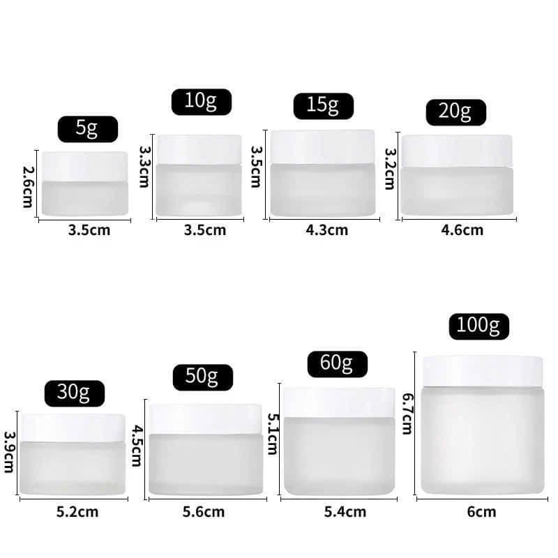 Hủ Thủy Tinh Mờ NẮP TRẮNG SỮA 5G 10G 15G 20G 30G 50G Chiết Mỹ Phẩm - Chai Lọ Mỹ Phẩm | Shopee ...