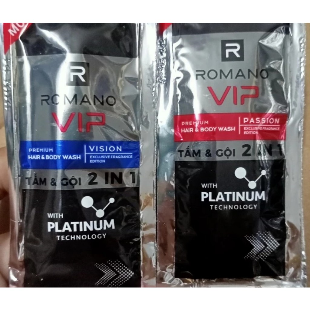 12 gói tắm gội 2in1 Romano Vip Passion/ Vision | Shopee Việt Nam