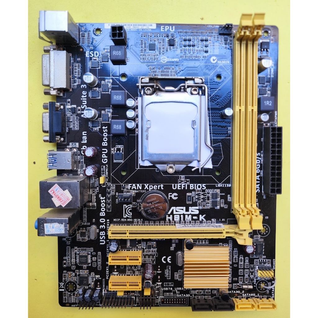 Main máy tính H81 bóc máy chính hãng Gigabyte, Asus...tặng kèm chắn main + pin Cmos + Keo tản ...