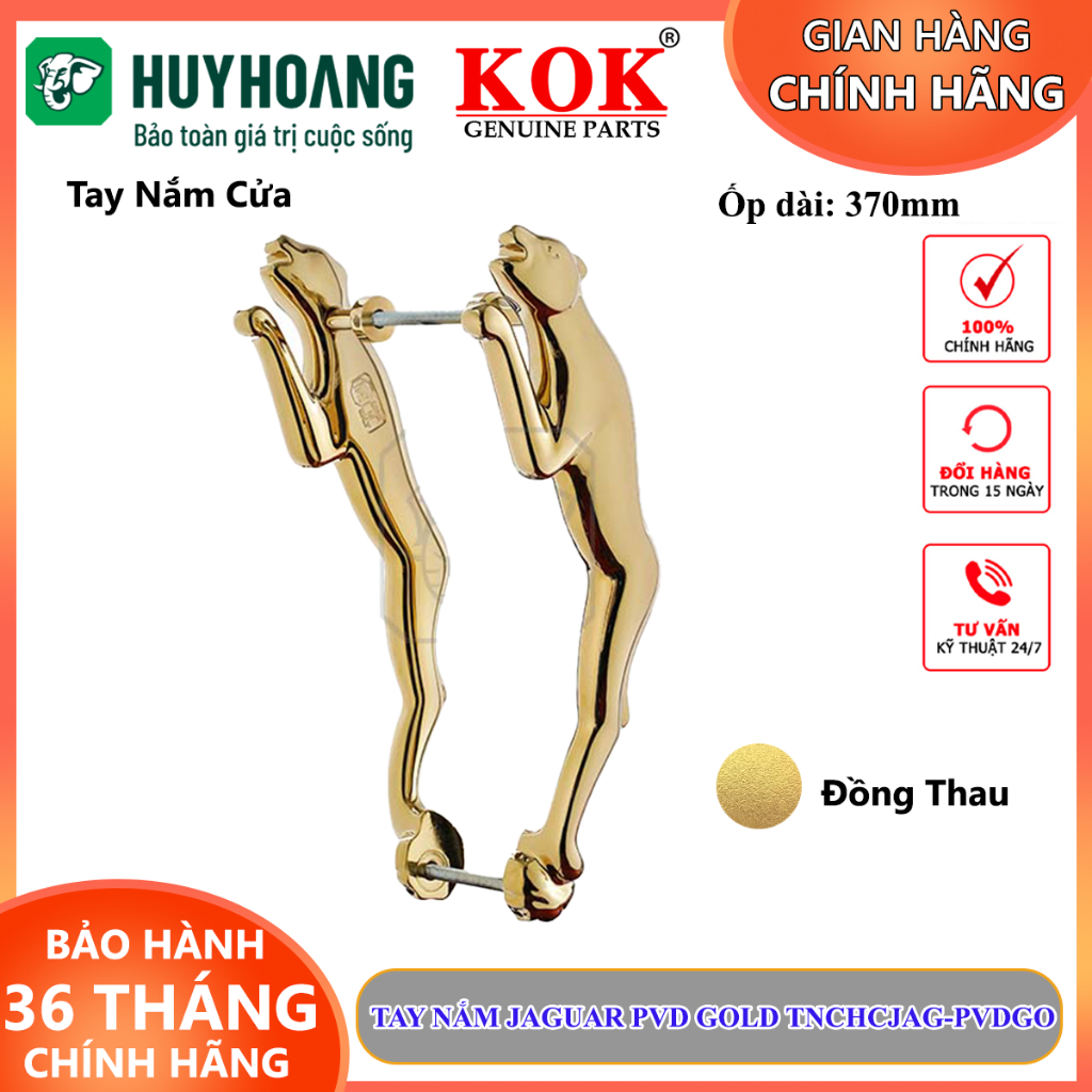 Tay nắm Huy Hoàng TNCHCJAG-PVDGO tay nắm cửa JAGUAR PVD gold đồng thau ...