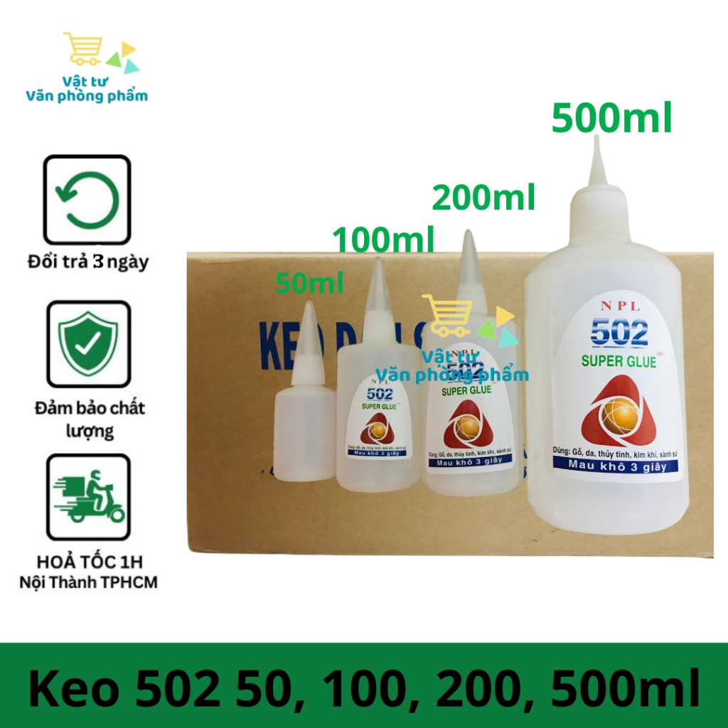 Keo 502 siêu dính hũ lớn tròn 500ml kèm 3 hũ chiết -keo dán sắt 502 chai lớn con voi siêu dính ...