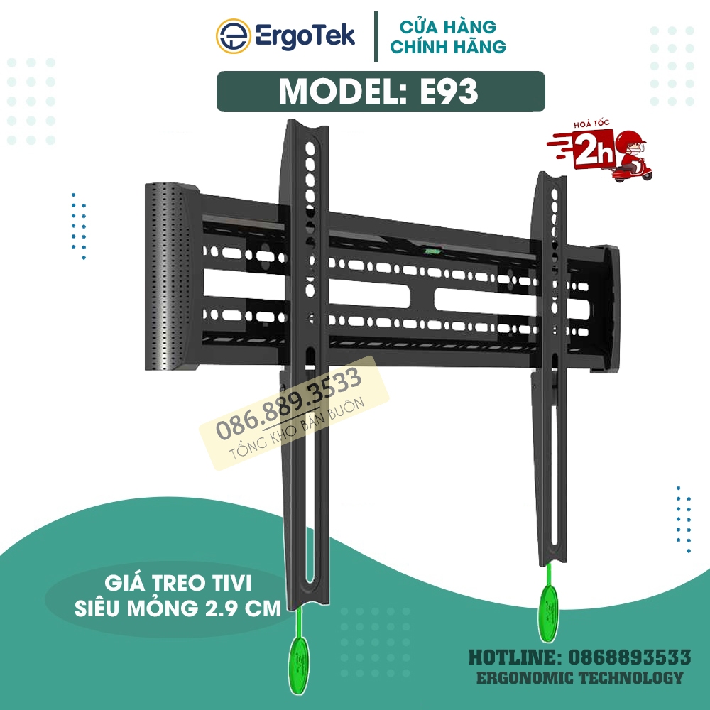 [Hoả Tốc ] Giá Treo Tivi Siêu Mỏng ErgoTek E93 / E92 32 - 40 - 60 - 75 Inch- Khung Giá Treo Tv ...