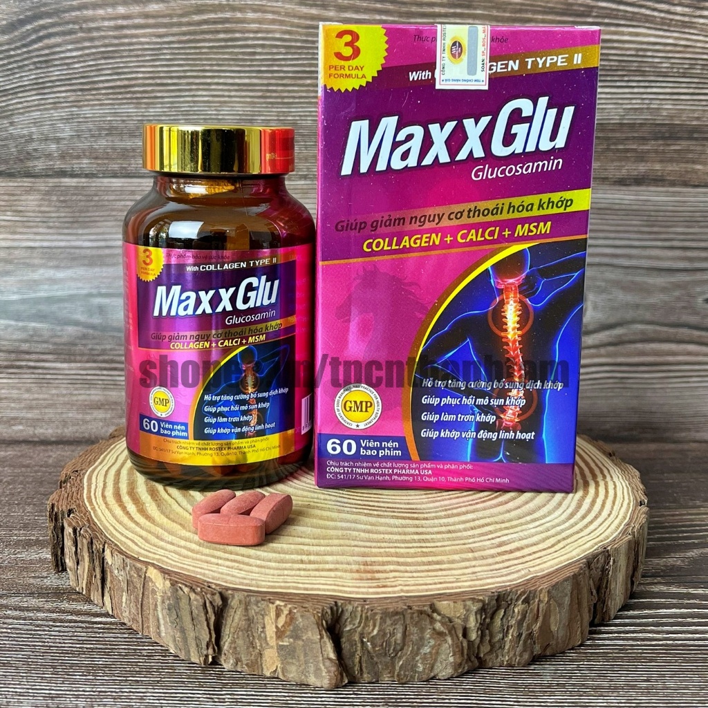 Viên uống bổ xương khớp MAXX GLU TÍM bổ sung glucosamin, giảm đau nhức ...