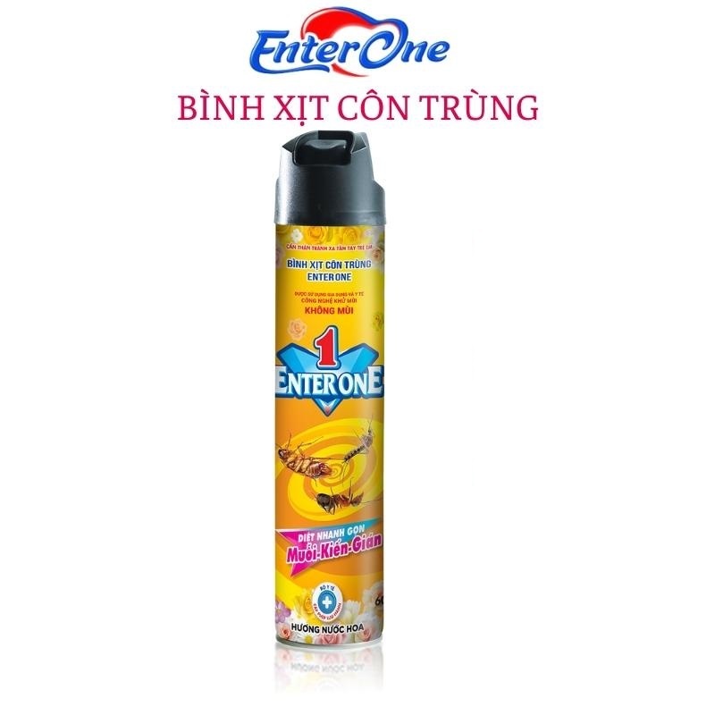 Bình xịt côn trùng EnterOne hương nước hoa 600ml, xịt diệt kiến diệt gián diệt muỗi hiệu quả an ...