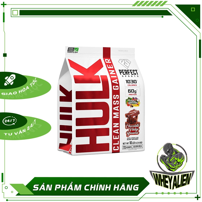 [Giá Tốt Nhất] Sữa Tăng Cân Tăng Cơ Hulk Clean Mass Gainer 10lbs 4.54Kg ...