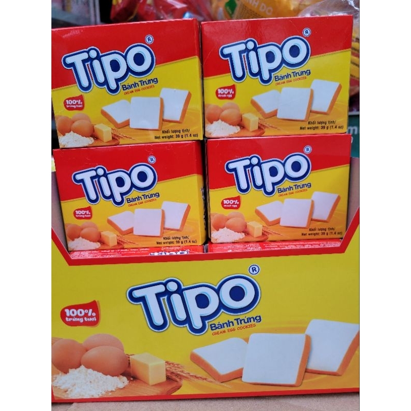 Hộp bánh trứng Tipo lễ ( có 12 hộp nhỏ* 39g) | Shopee Việt Nam