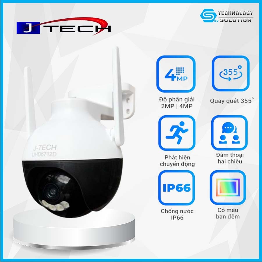[ CHÍNH HÃNG ] Camera ngoài trời JTech UHD6712D 4.0MP | Shopee Việt Nam