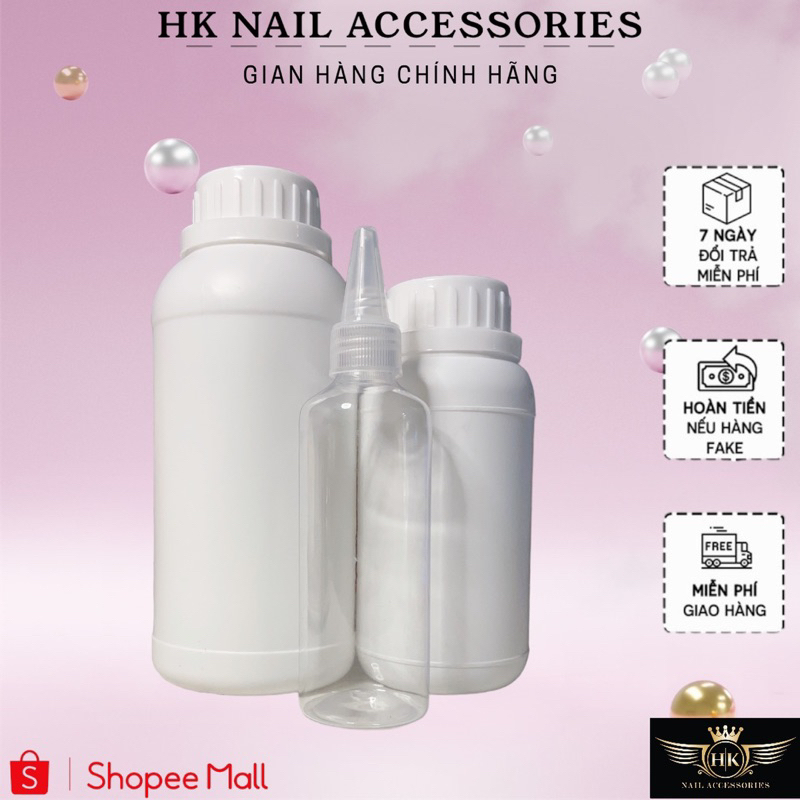 Chai nhựa, chai thuỷ tinh đựng hoá chất Liquid HK NAIL ACCRSSORIES ...