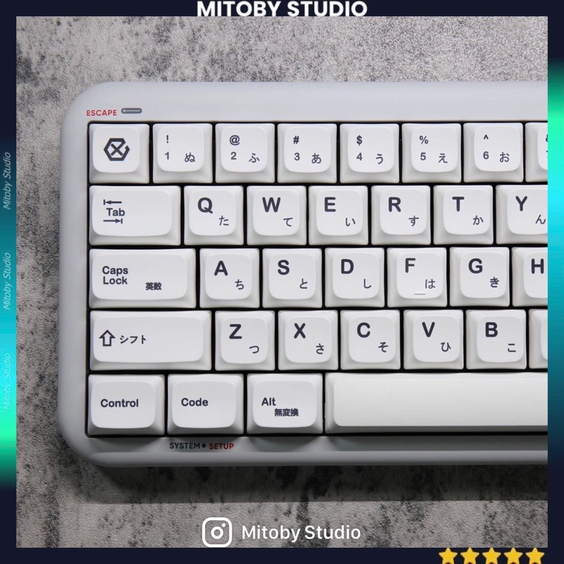 Keycap XDA Minimalist White Japan profile PBT Dyesub nút bàn phím cơ ...