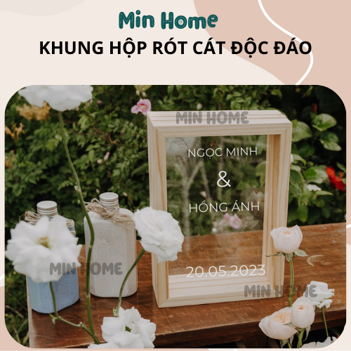 KHUNG HỘP RÓT CÁT CHO NGÀY CƯỚI ĐỘC ĐÁO ( Kèm cát ) | Shopee Việt Nam