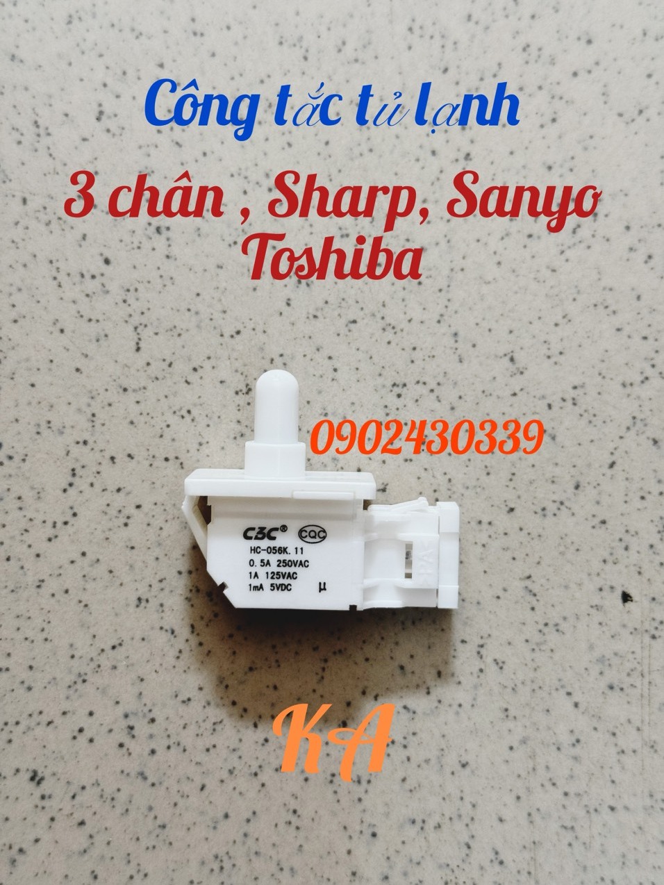 Công tắc cửa tủ lạnh Sharp. Toshiba, Sanyo 3 Chân | Shopee Việt Nam