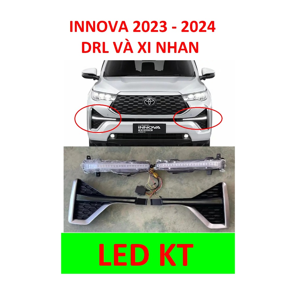 DRL INNOVA 2023 2024 Đèn ban ngày Innova cross led gầm trước Innova 3 ...