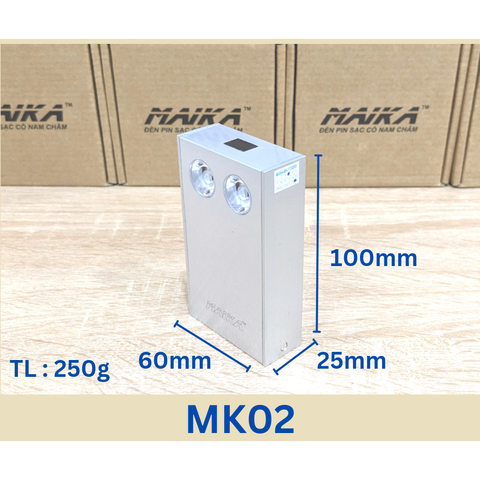 Đèn pin sạc Maika MK02( loại 2 led) cổng sạc Type-C | Shopee Việt Nam