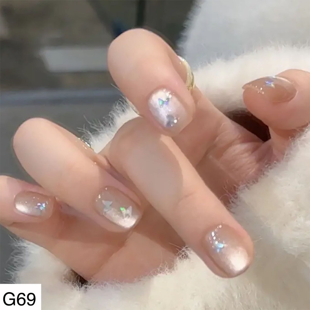 G69 - Móng Tay Giả Bộ 24 Móng Kèm Keo Dán Mẫu Mới Nhất 2024 | Shopee Việt Nam
