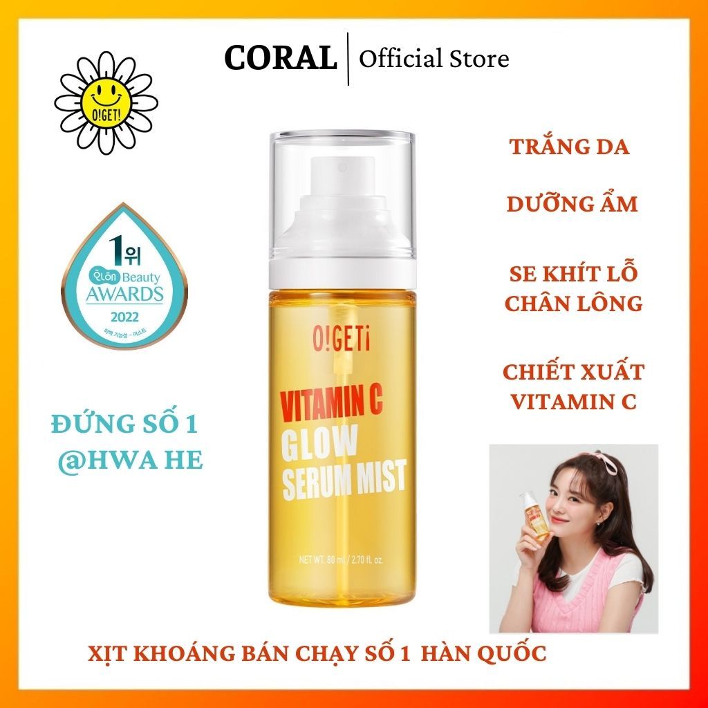 [Chuẩn Hàn] Xịt Khoáng Vitamin C Dưỡng Ẩm Trắng Da Se Khít Lỗ Chân Lông ...