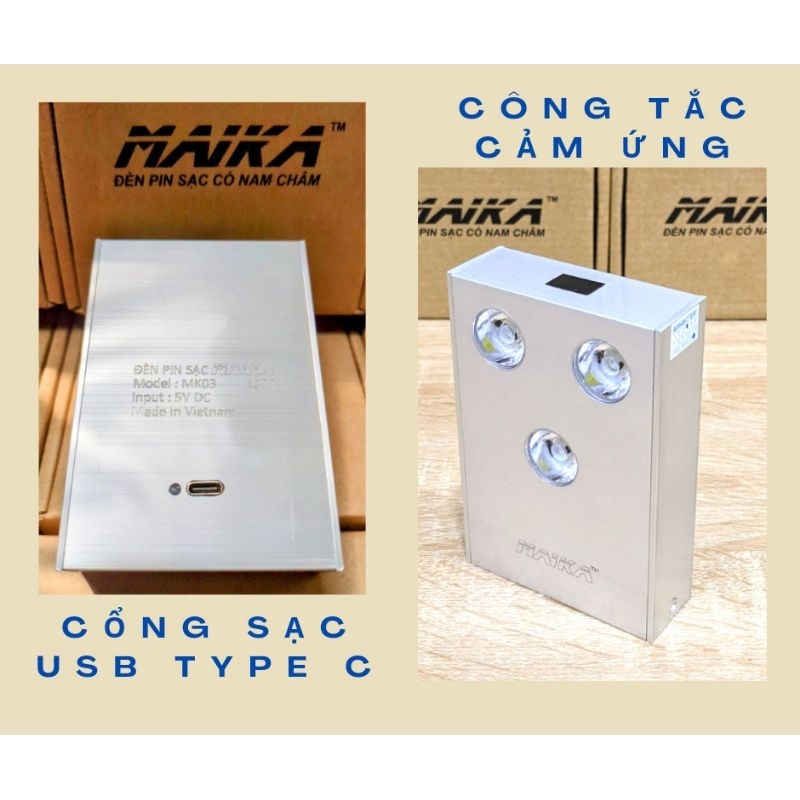 Đèn Pin sạc Maika MK03 cổng sạc Type-C | Shopee Việt Nam