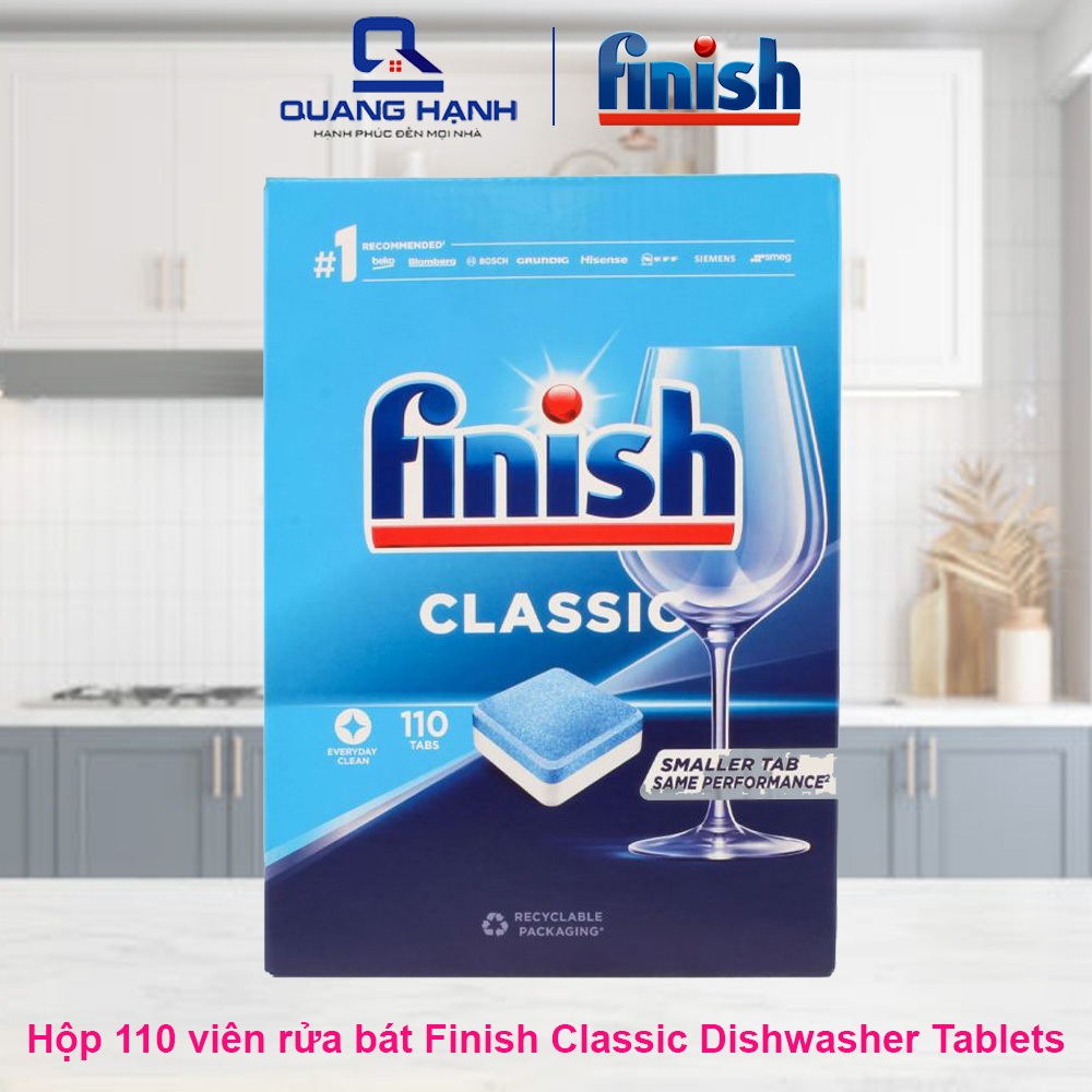 Viên rửa bát Finish Classic | All in one | Essential 30 viên 90 viên ...