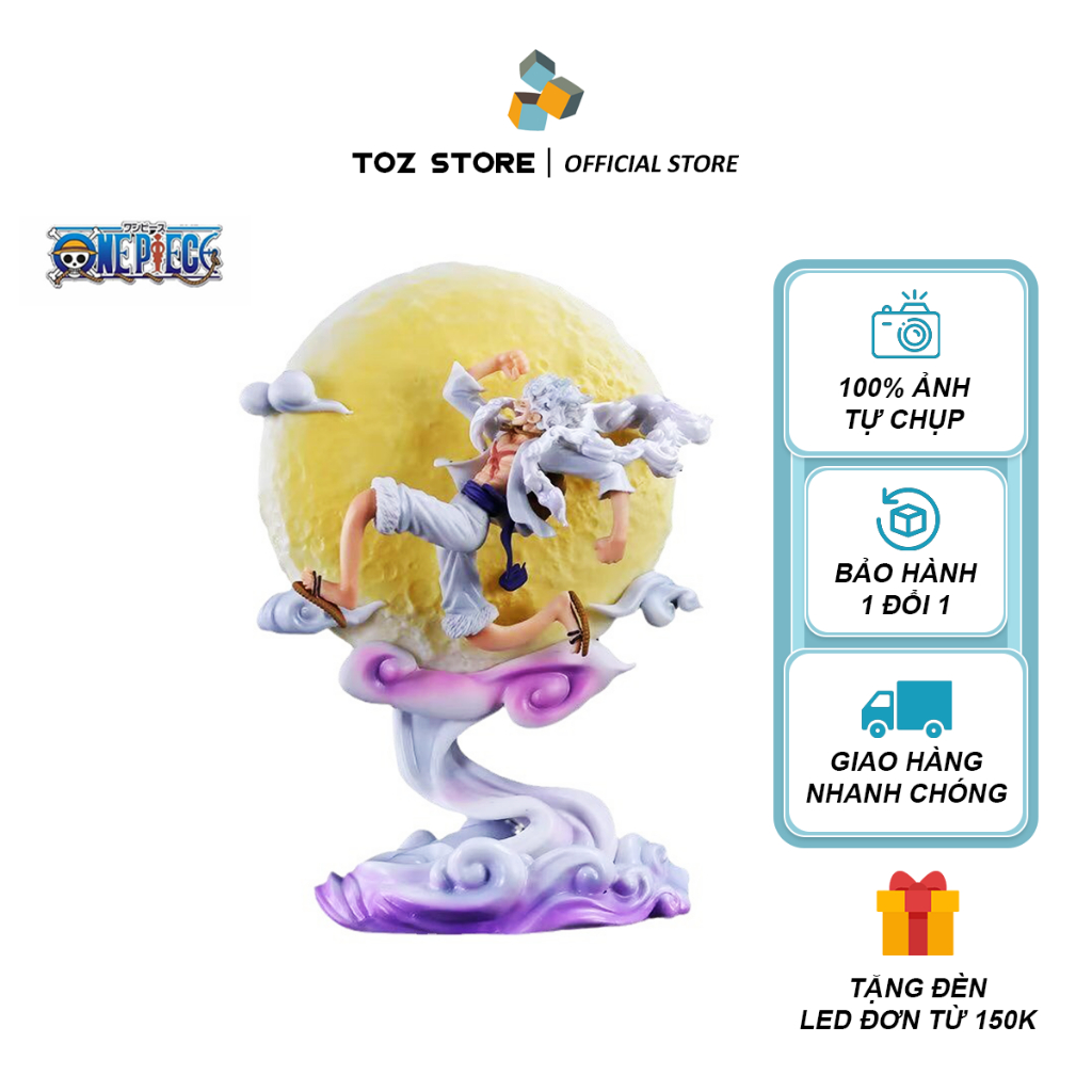 [LED] Mô hình, Figure One Piece Luffy Gear 5 Nika ánh trăng cực đẹp cao ...