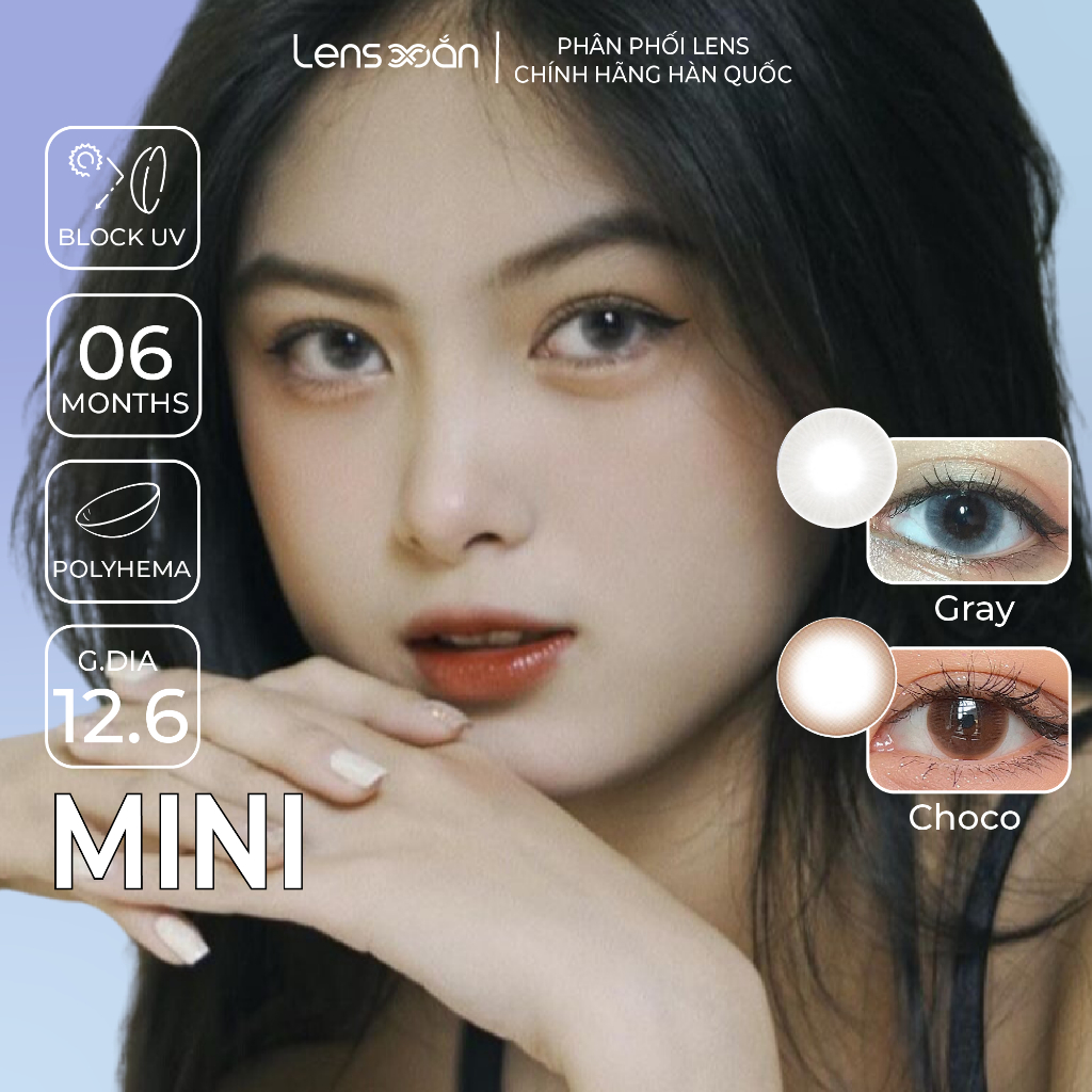 Kính áp tròng cận 6 tháng LENS XOẮN lens tự nhiên kính áp tròng tây B.S ...
