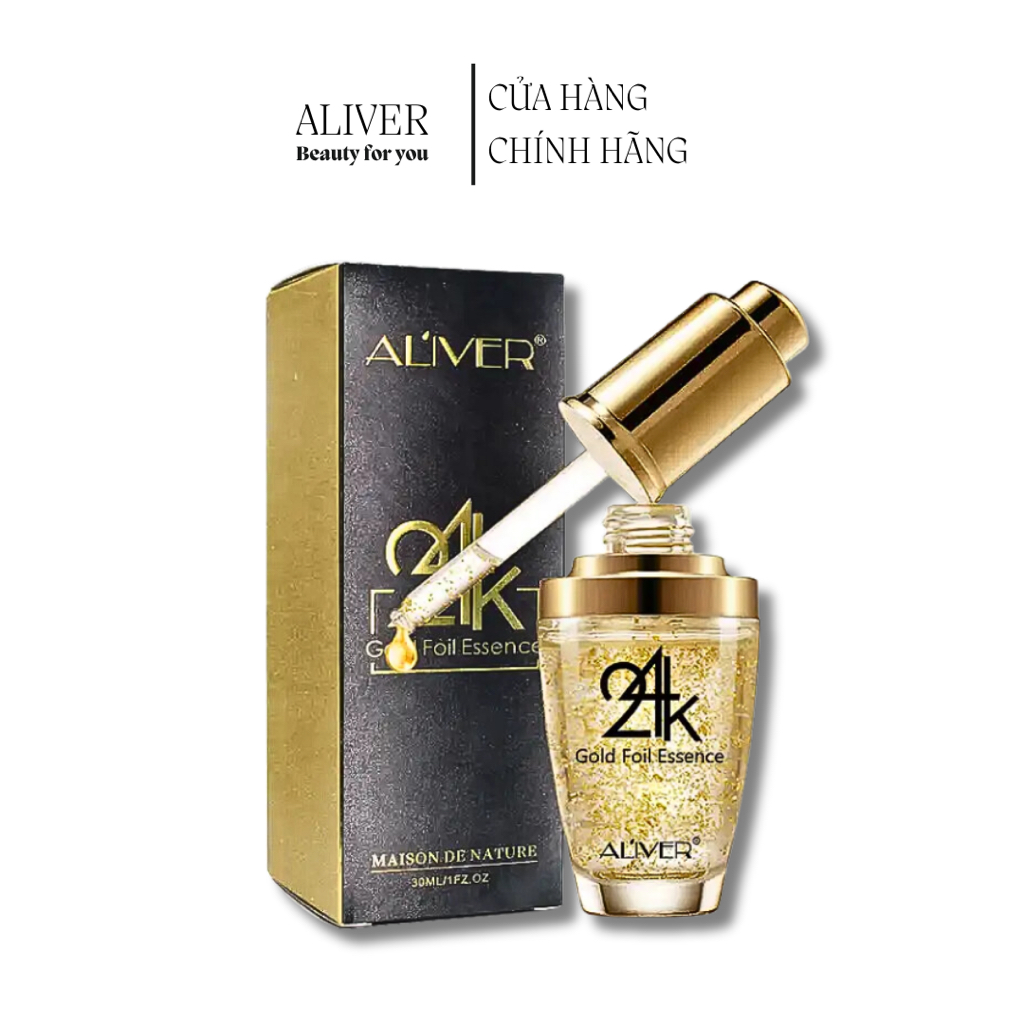 Serum Dưỡng Ẩm Làm Trắng Da Mặt Vàng 24k Aliver Shopee Việt Nam