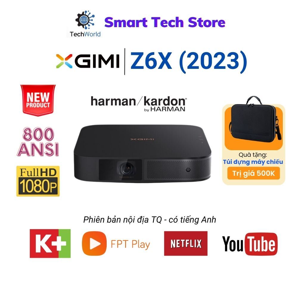 Máy chiếu thông minh Android Xgimi Z6X /Z6X Pro / Z7x Full HD, nhỏ gọn, cài App dễ dàng FPT Play ...