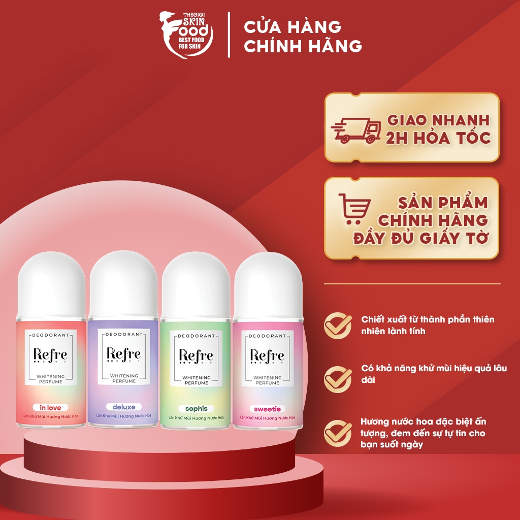 Lăn Khử Mùi, Dưỡng Trắng Hương Nước Hoa Refre Whitening Perfume ...