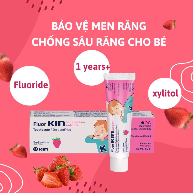 Kem Đánh Răng KIN FLUORKIN INFANTIL Dành Cho Trẻ Em Từ 6 Tháng Tuổi ...