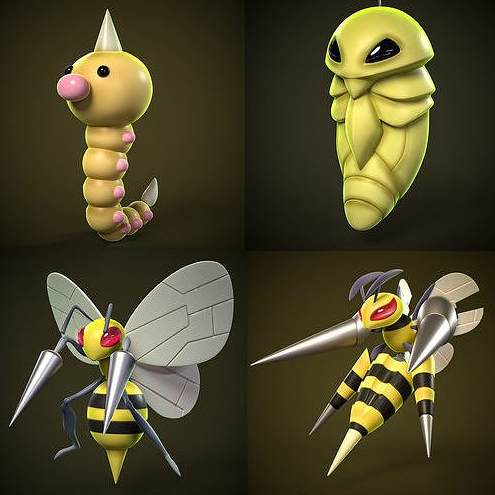 Mô hình Pokemon: Weedle, Kakuna, Beedrill, Mega Beedrill | Shopee Việt Nam